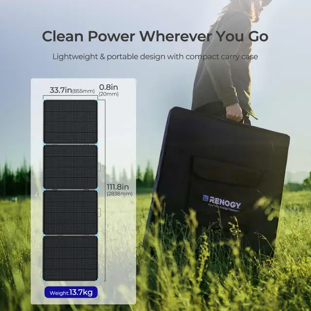 400W Portable Lightweight Portable Solar Suitcase - Overlandgcc