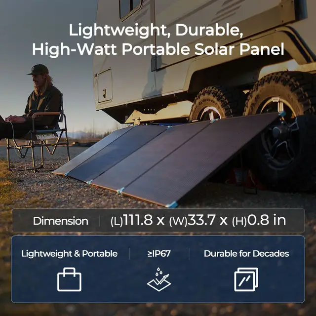 400W Portable Lightweight Portable Solar Suitcase - Overlandgcc